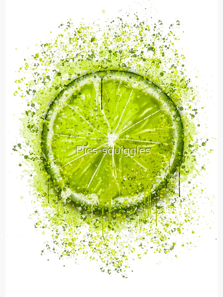 "Lime, Green, Food, Kitchen, Wall Art, Splatter Print" Sticker for Sale ...