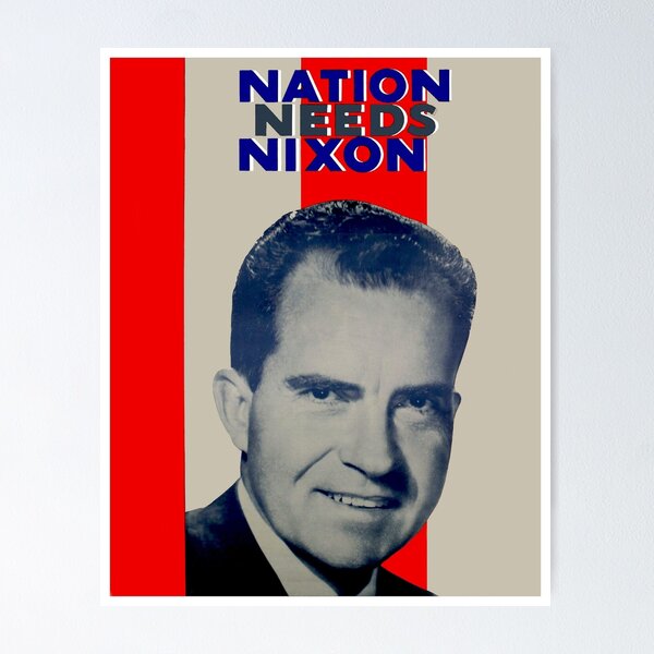 "RICHARD NIXON Vintage Presidential Campaign Print" Poster for Sale by ...