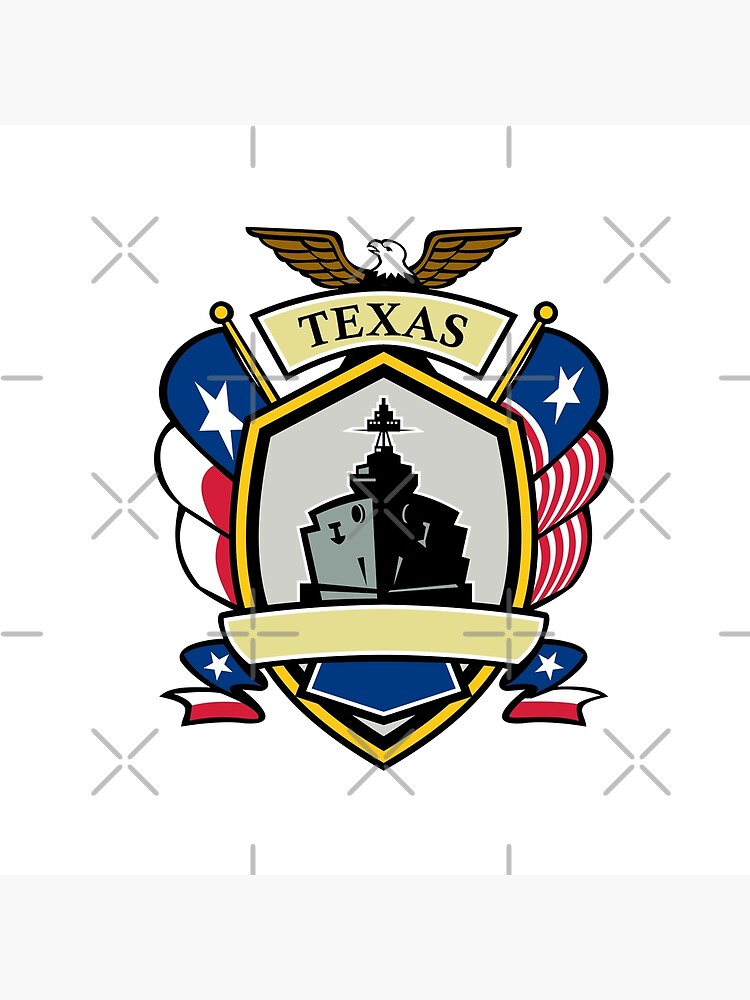 "Texas Navy Battleship Flag Icon" Poster by patrimonio | Redbubble