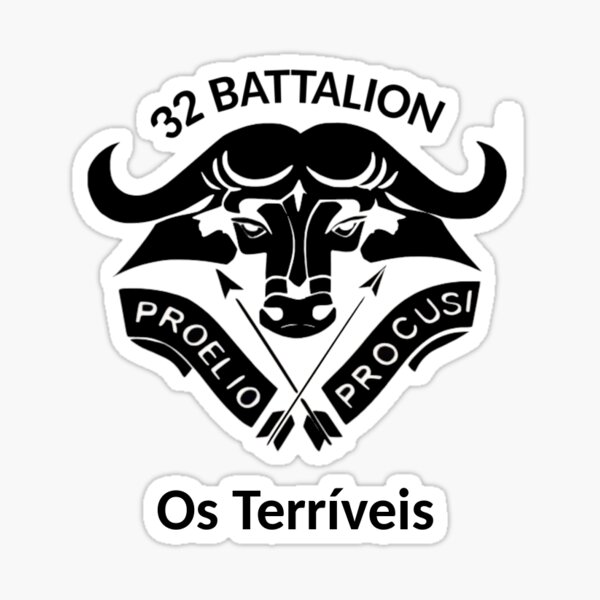 "32 Battalion Os Teriveis" Sticker for Sale by Hello-Green | Redbubble