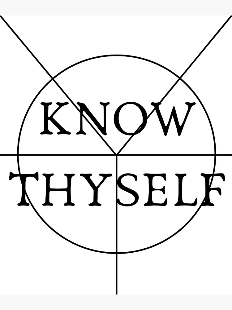 "KNOW THYSELF " Poster for Sale by MANAL009 | Redbubble