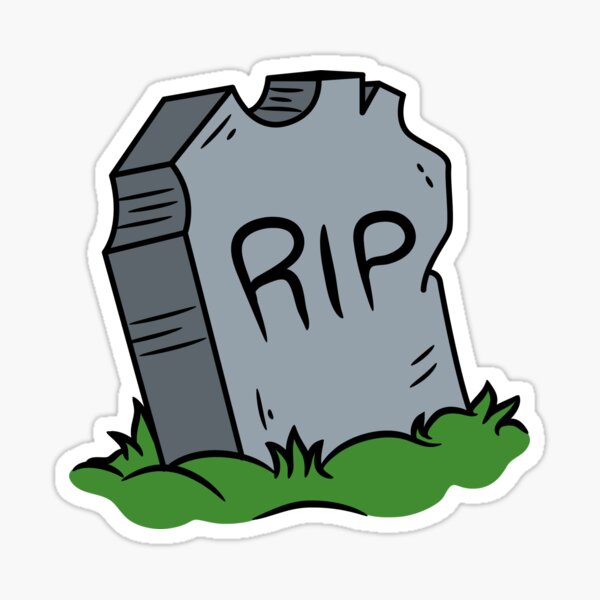 "Cartoon Tombstone" Sticker for Sale by IceyDel | Redbubble