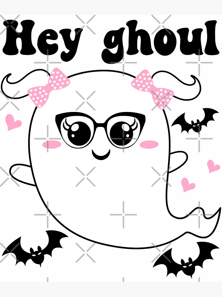"Hey Ghoul Cute and Funny Halloween Ghost" Sticker for Sale by ...