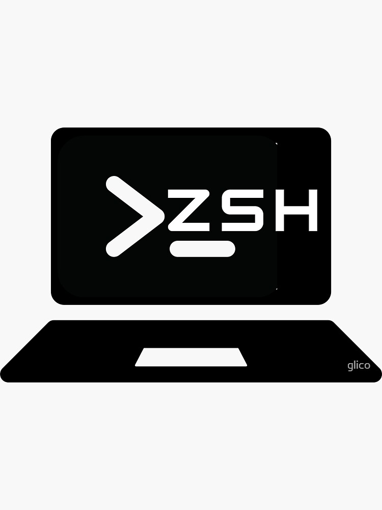 "ZSH terminal " Sticker for Sale by glico | Redbubble