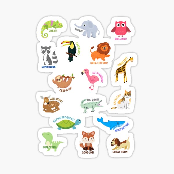 "motivational stickers for students kids primary school class teacher ...