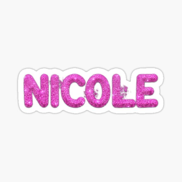 "Nicole Name Pink Glitter " Sticker for Sale by AhmedZakiFouda | Redbubble