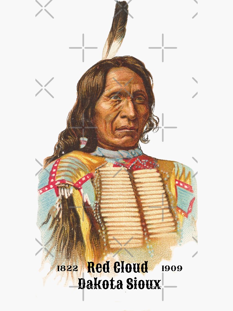 "Chief Red Cloud Dakota Sioux" Sticker for Sale by heringa | Redbubble