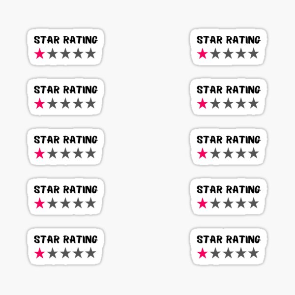 "One pink star sticker pack for book reviews" Sticker for Sale by ...