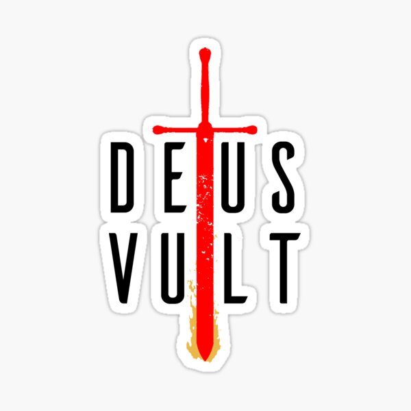"DEUS VULT - Kreuz & Schwert" Sticker von Severitas | Redbubble