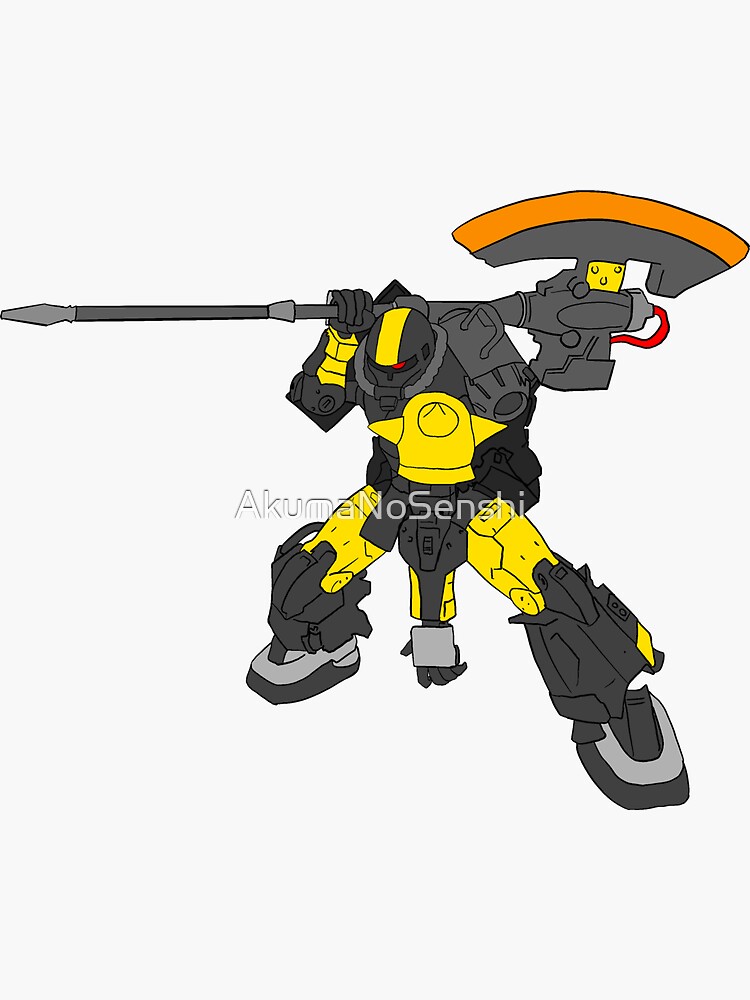 "Gundam Zaku " Sticker for Sale by AkumaNoSenshi | Redbubble