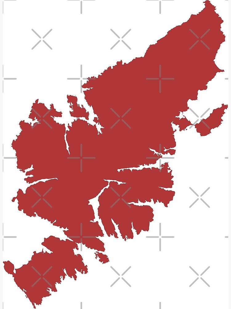 Póster «Islas de Lewis, Harris, Bernera y Scalpay - Rojo» de isleheid ...