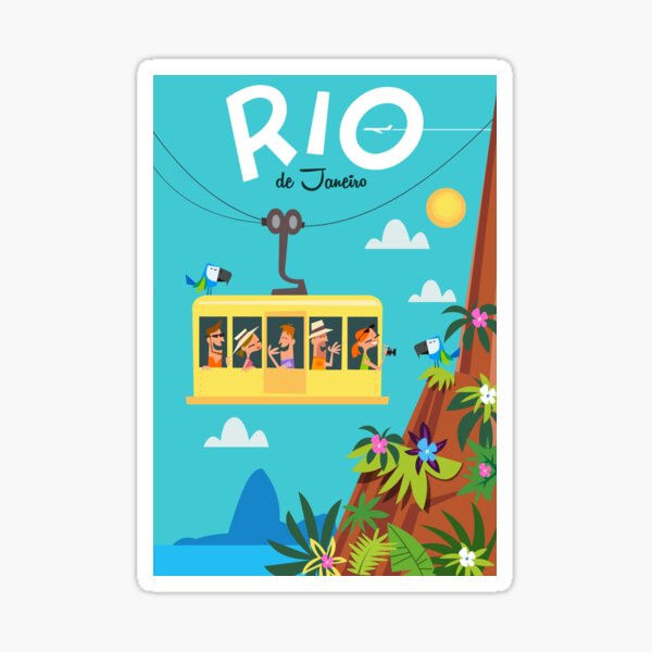 "Rio de Janeiro poster" Sticker for Sale by Gary Godel | Redbubble