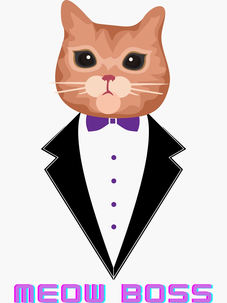 "happy BOSS'S DAY funny cat boss" Sticker for Sale by ONLYSPECIALONES ...