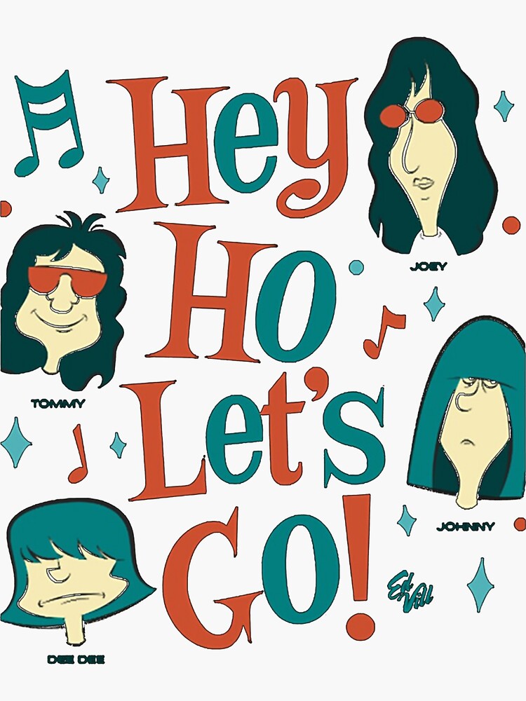 "Hey! Ho! Let's Go" Sticker for Sale by MarielleSchinne | Redbubble