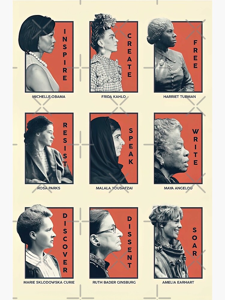 "Feminist Woman Poster - Inspire Create Free Resist Speak Write ...