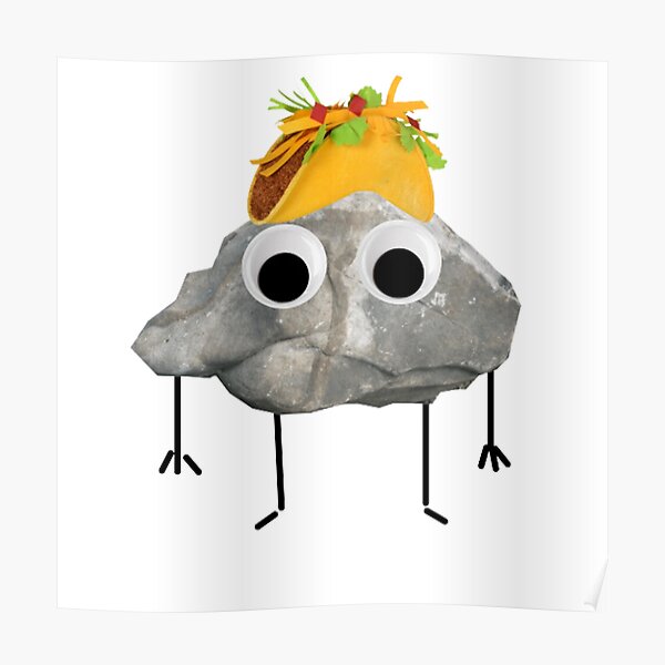 "Rocky The Rock with a Taco Hat" Poster for Sale by RockyTheRock ...