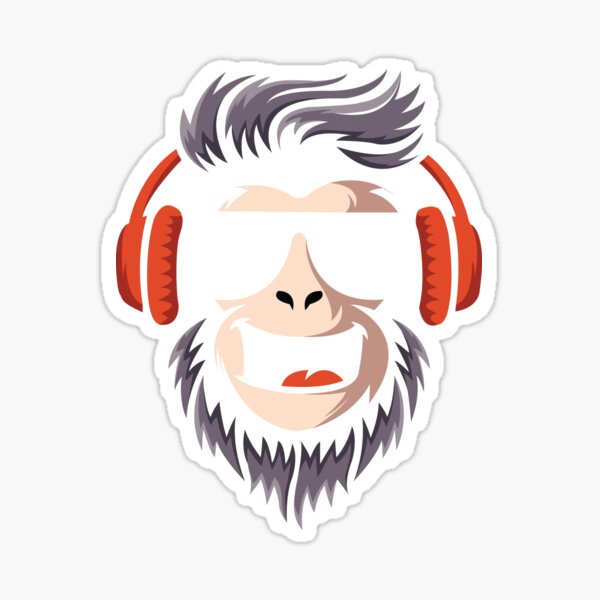 "Monkey logo" Sticker for Sale by Artist0926 | Redbubble