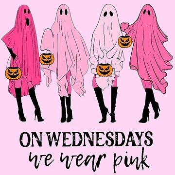 "On Wednesday We Wear Pink Ghost Sweatshirt, Mean Girls Ghost Shirt ...