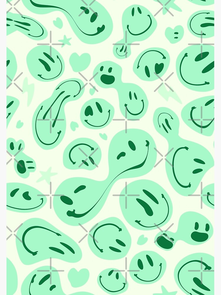 "Drippy smiley face magic mint psychedelic smiley " Poster for Sale by ...