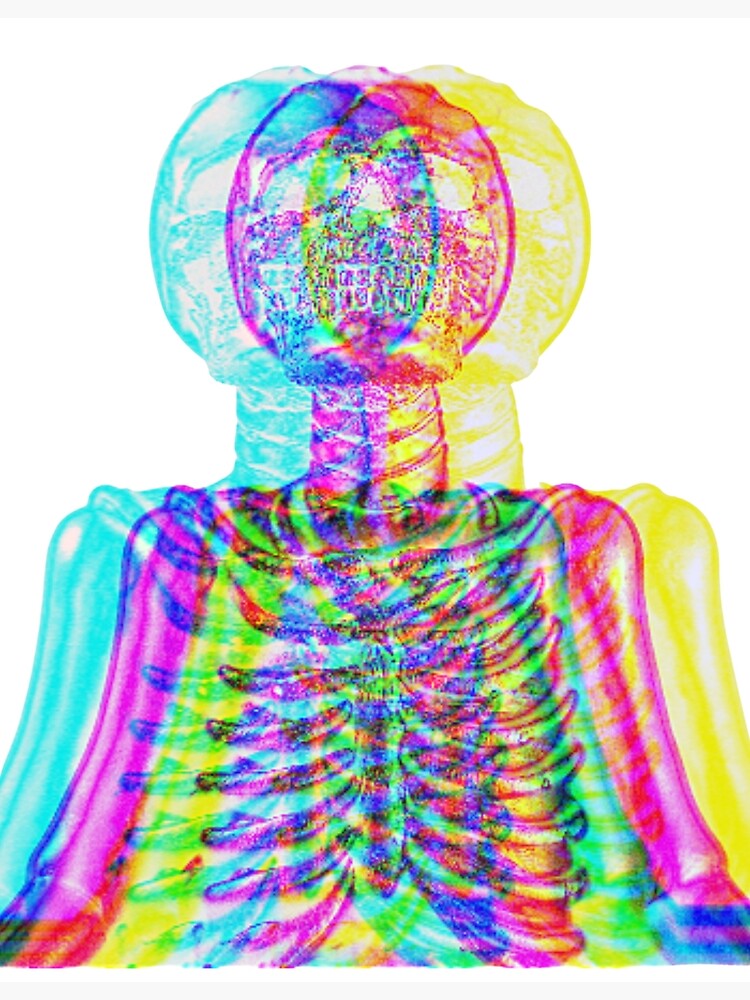 "SKELETON IN PRIMARY COLORS. " Poster for Sale by ZACMIC | Redbubble
