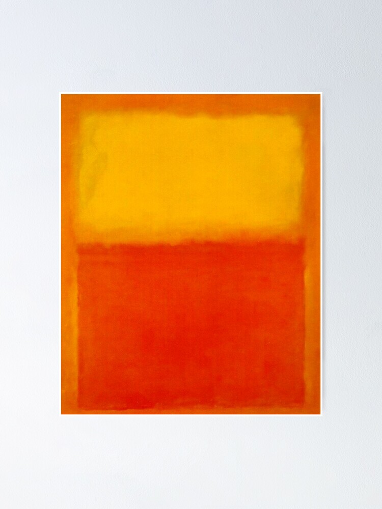 Póster «pintura de mark rothko, amarillo, rojo, naranja, obra de arte ...