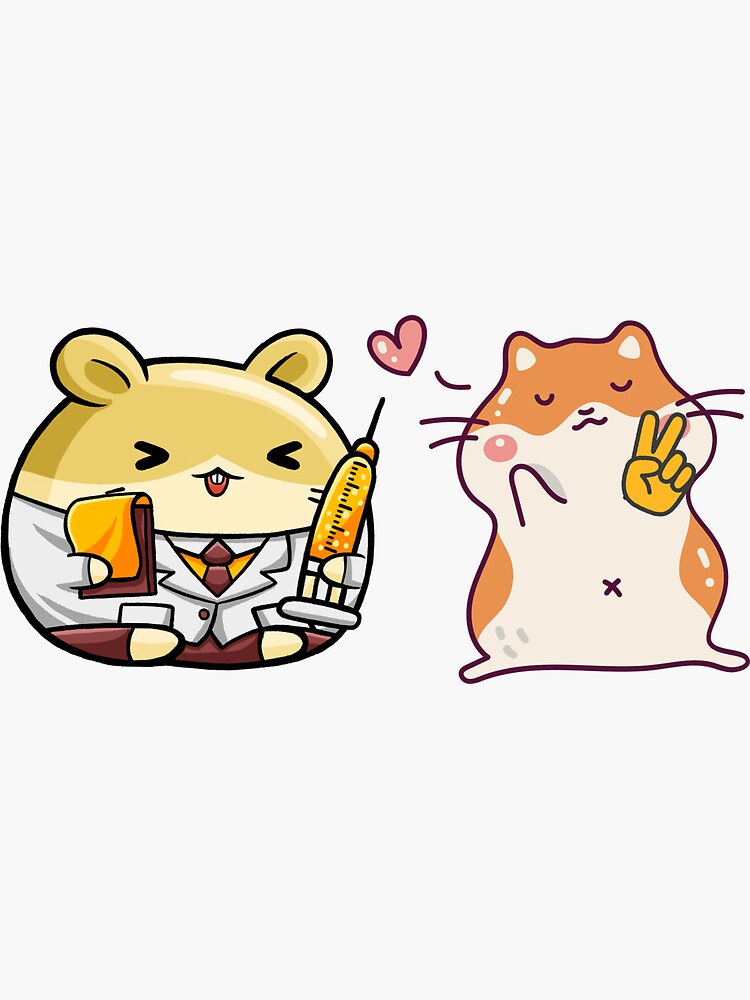 "peace sign and screaming hamster" Sticker for Sale by ProjectOfColor ...