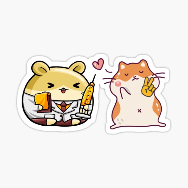 "peace sign and screaming hamster" Sticker for Sale by ProjectOfColor ...