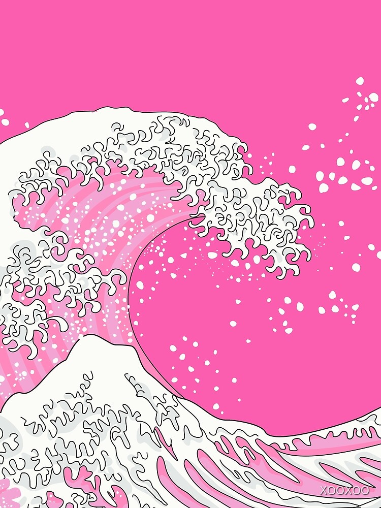 "Pink Great Wave" Sleeveless Top by XOOXOO | Redbubble