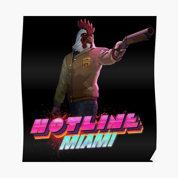 "Richard (Hotline Miami)" Poster by GodzillaOctopus | Redbubble