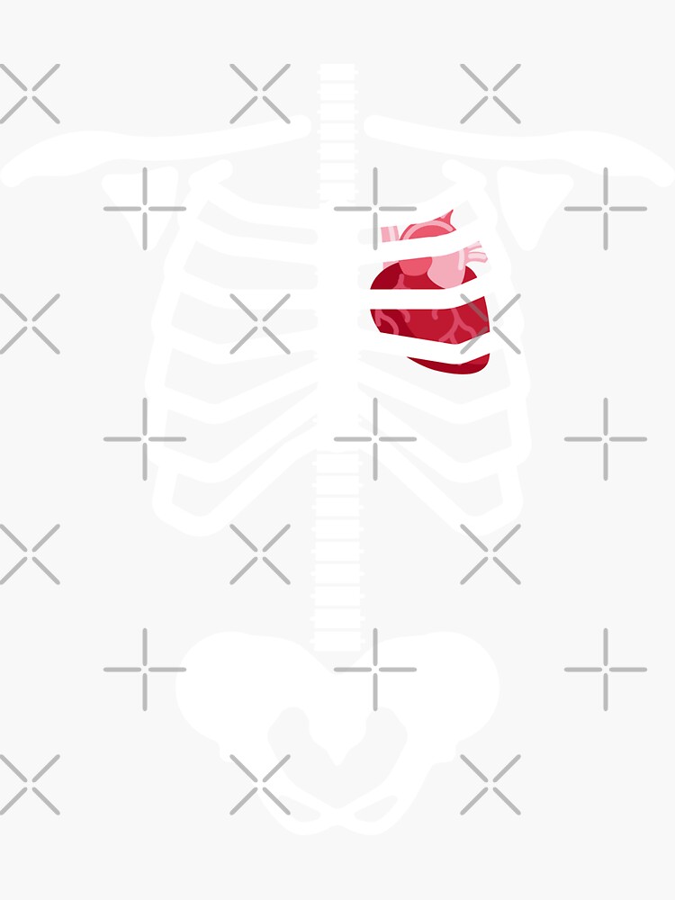 "Skeleton Rib Cage - Halloween skeleton Costume " Sticker for Sale by ...
