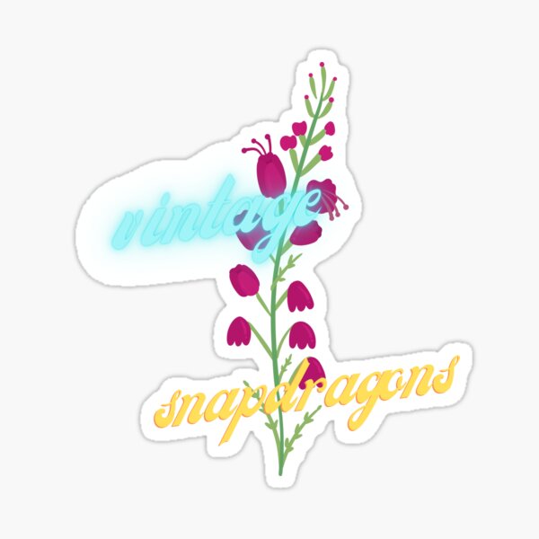 "Watercolor Pink Snapdragon Flowers" Sticker for Sale by Art-kawtar ...