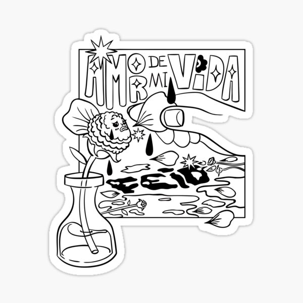 "Feid Merch Amor De Mi Vida" Sticker for Sale by AfafShopy | Redbubble