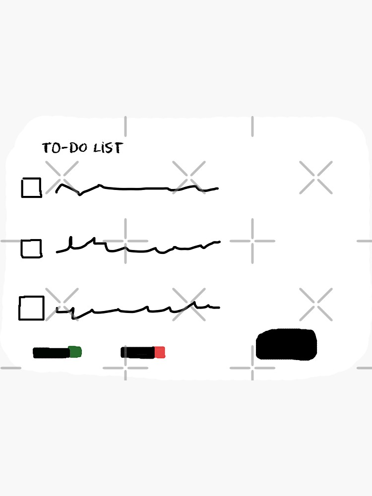 "To do List- Design " Sticker for Sale by tinasartstuff | Redbubble