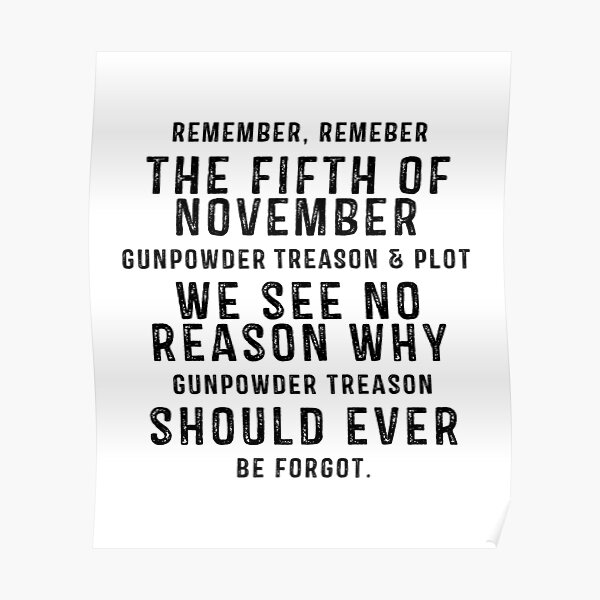 "Guy Fawkes black night design! Remember remember the 5th of November ...