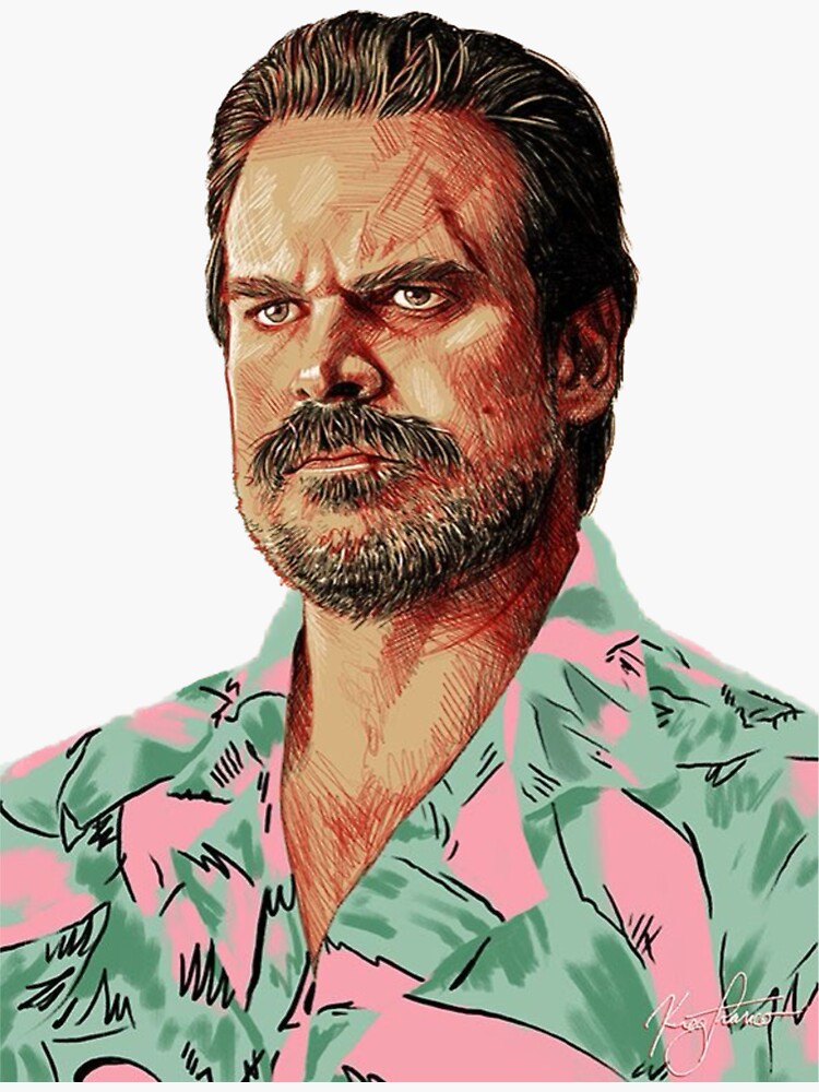 "Stranger things Jim Hopper" Sticker for Sale by ForeverNature | Redbubble