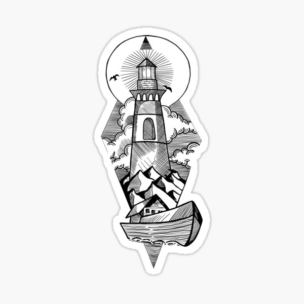 "Lighthouse Pen illustration " Sticker for Sale by OnlyCoolDesigns ...