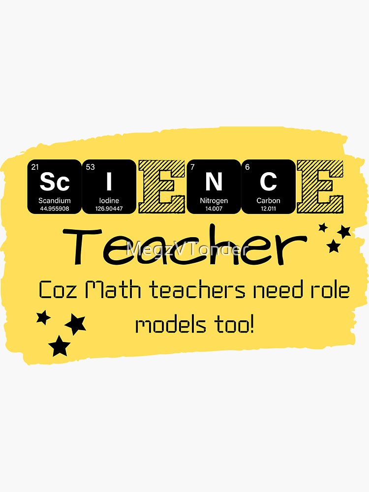 "Science Teacher" Sticker for Sale by MegzVTonder | Redbubble