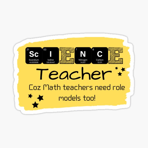 "Science Teacher" Sticker for Sale by MegzVTonder | Redbubble