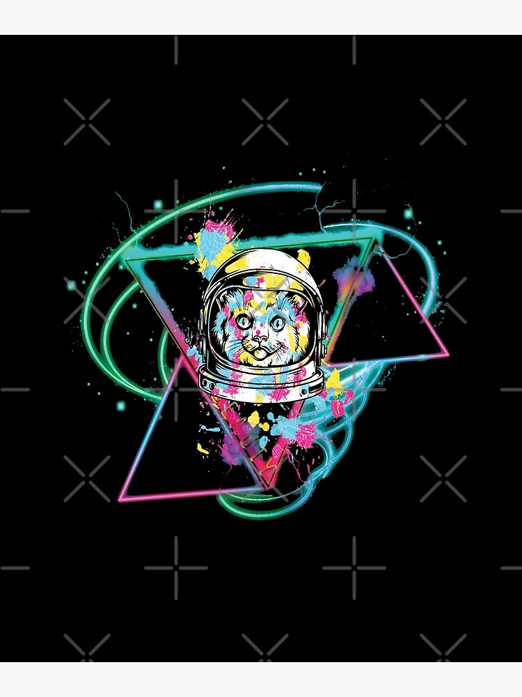 "Cute Colorful cat In Space" Poster for Sale by AYAZOU | Redbubble