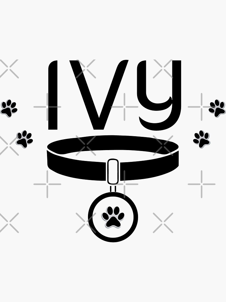 "IVY Pet's Name - My girl cat name is IVY - IVY cat's Name" Sticker for ...