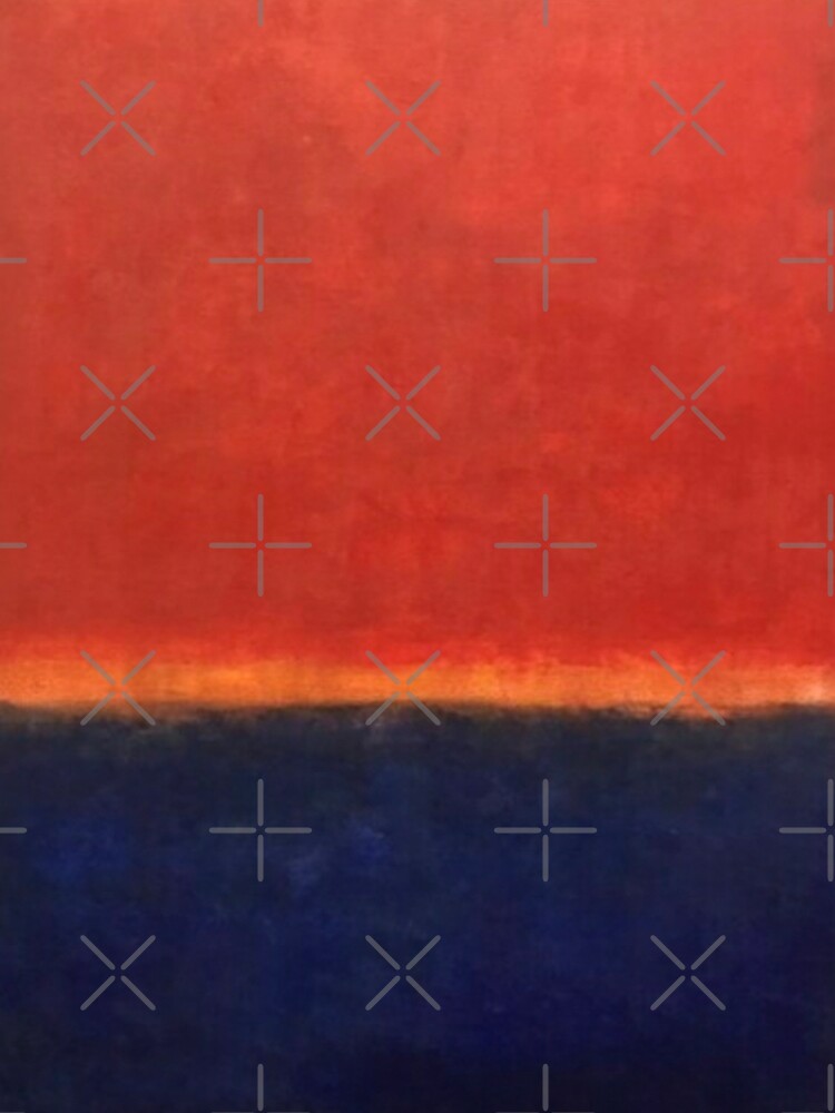 "mark rothko painting, navy blue, red, dark red, orange, artwork by ...