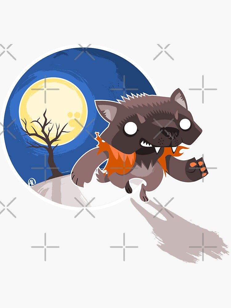 "Chibi Werewolf" Sticker for Sale by avgrafica | Redbubble