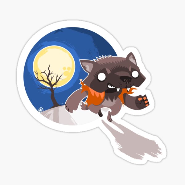 "Chibi Werewolf" Sticker for Sale by avgrafica | Redbubble