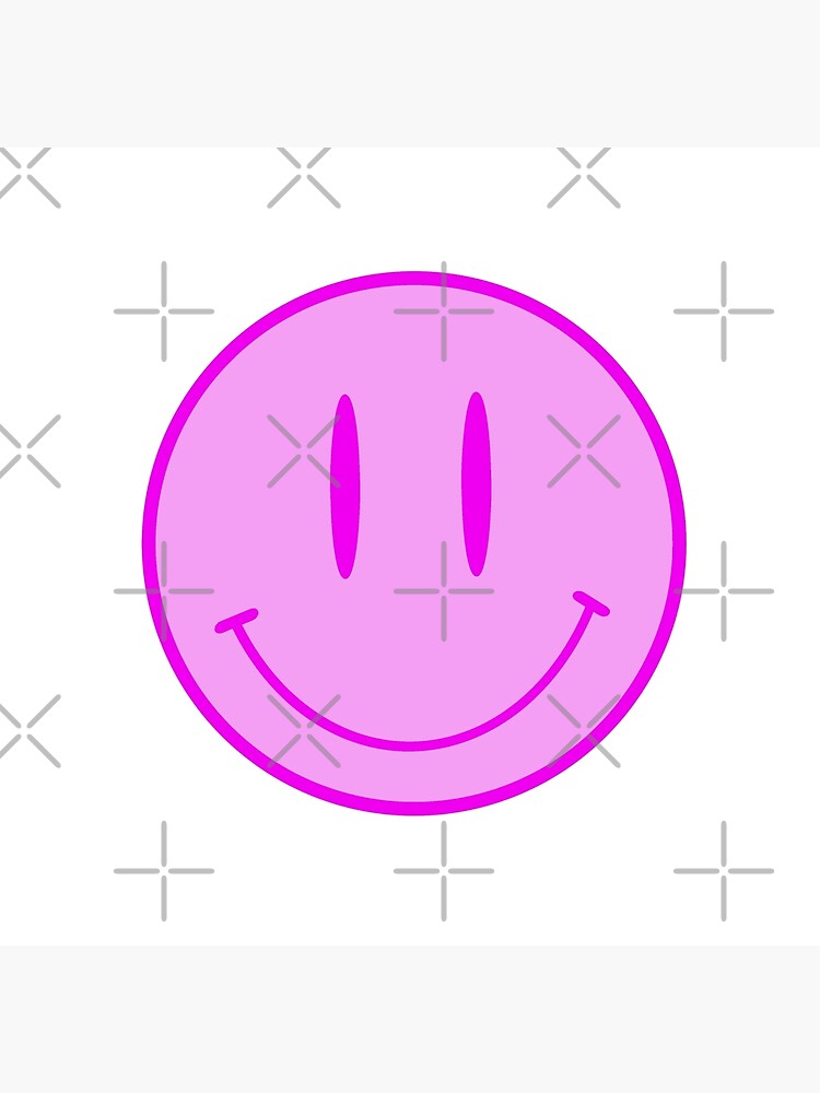 "Pink Preppy Smiley Face " Poster for Sale by MamaFlairDesign | Redbubble