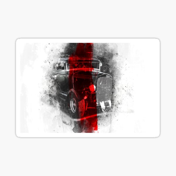 "Classic Vintage Car" Sticker for Sale by GoodArtPix | Redbubble