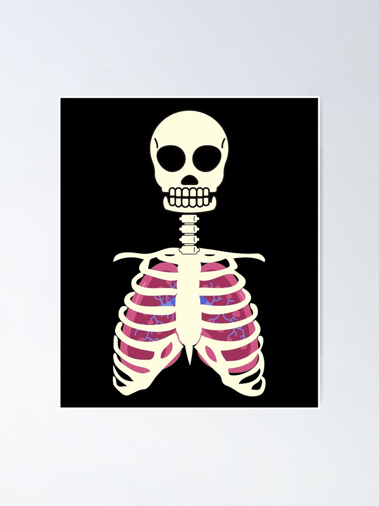 "Skeleton Rib Cage - Halloween skeleton Costume " Poster for Sale by ...