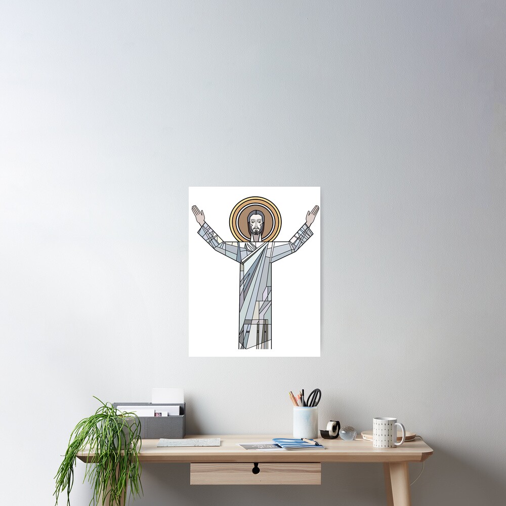 "Touchdown Jesus " Poster for Sale by kucharc5 | Redbubble