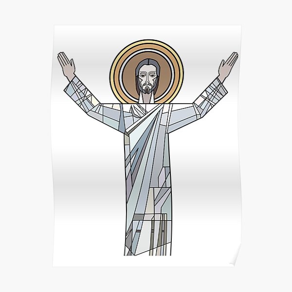 "Touchdown Jesus " Poster for Sale by kucharc5 | Redbubble