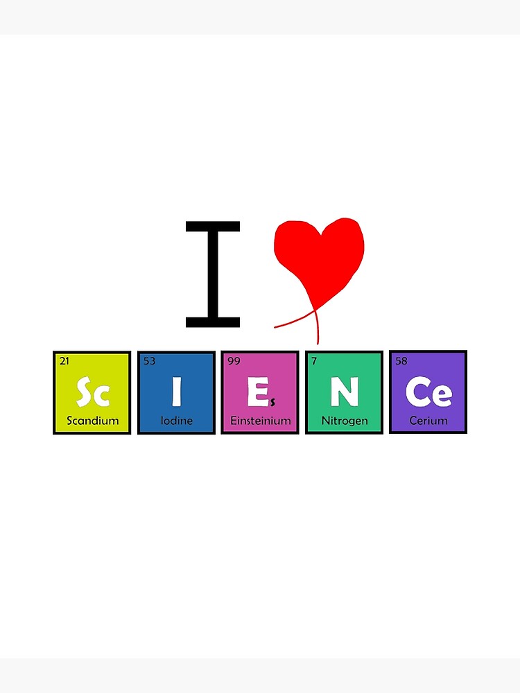 "I Love Heart Science - Biology Anatomy Chimist Illustration" Poster ...