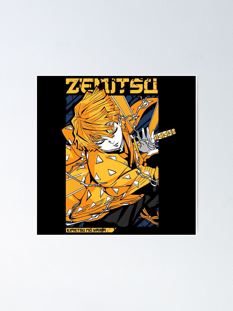 "zenitsu demon slayer" Poster for Sale by youranimeworld | Redbubble